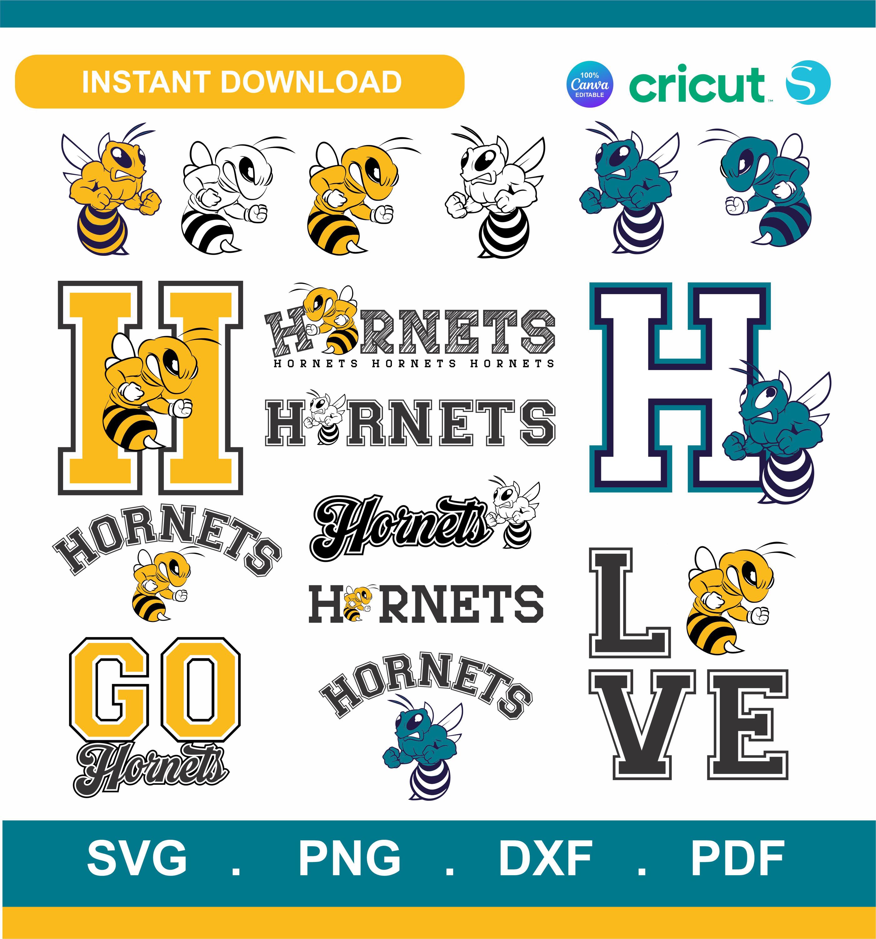 Hornet Svg Png Hornets Svg Bundle Hornet Bee, Hornet Mascot, Hornet Bee ...