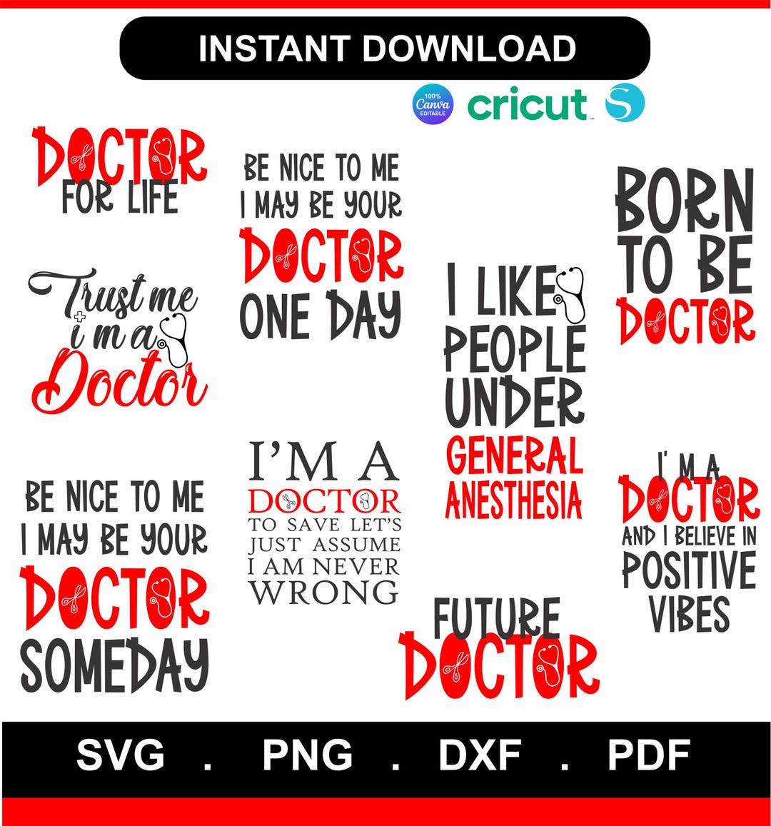 Motivational Svg Doctor Bundle Svg Bundle Doctor Quote Svg Funny Doctor ...