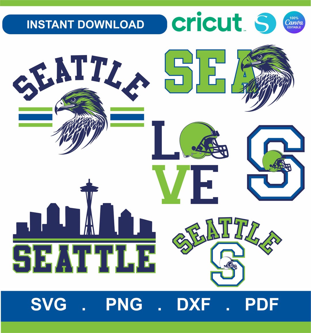 Seattle SVG, Seattle Skyline SVG, Seattle Png, Seattle Vector, Seattle ...