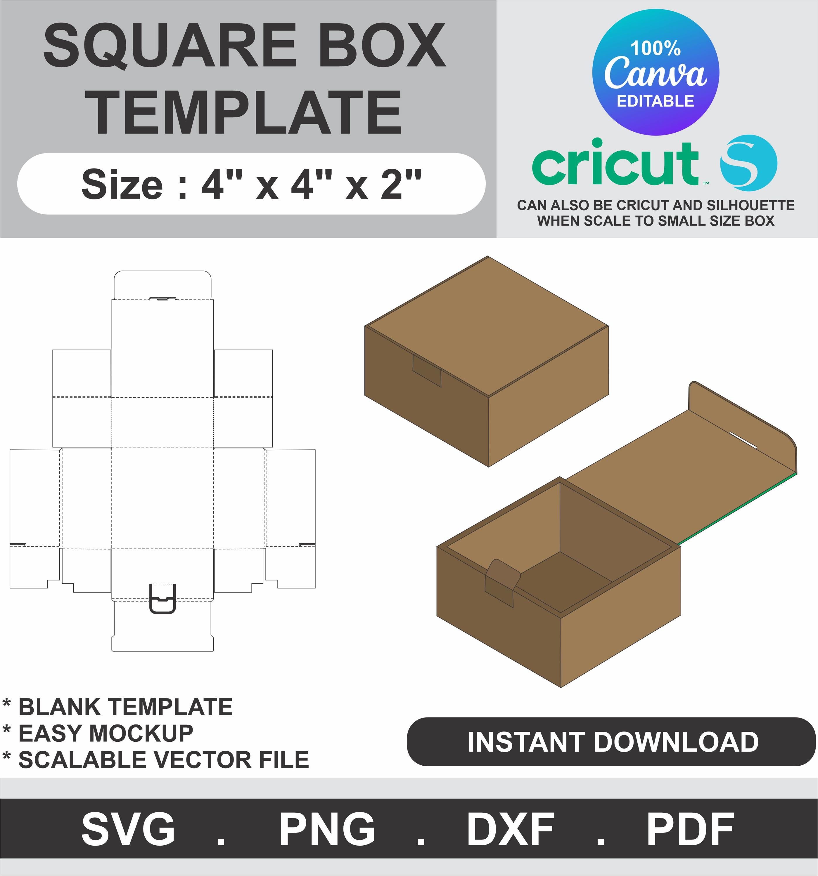 Gift Box SVG Gift Box Template SVG Editable Gift Box Template Packaging ...
