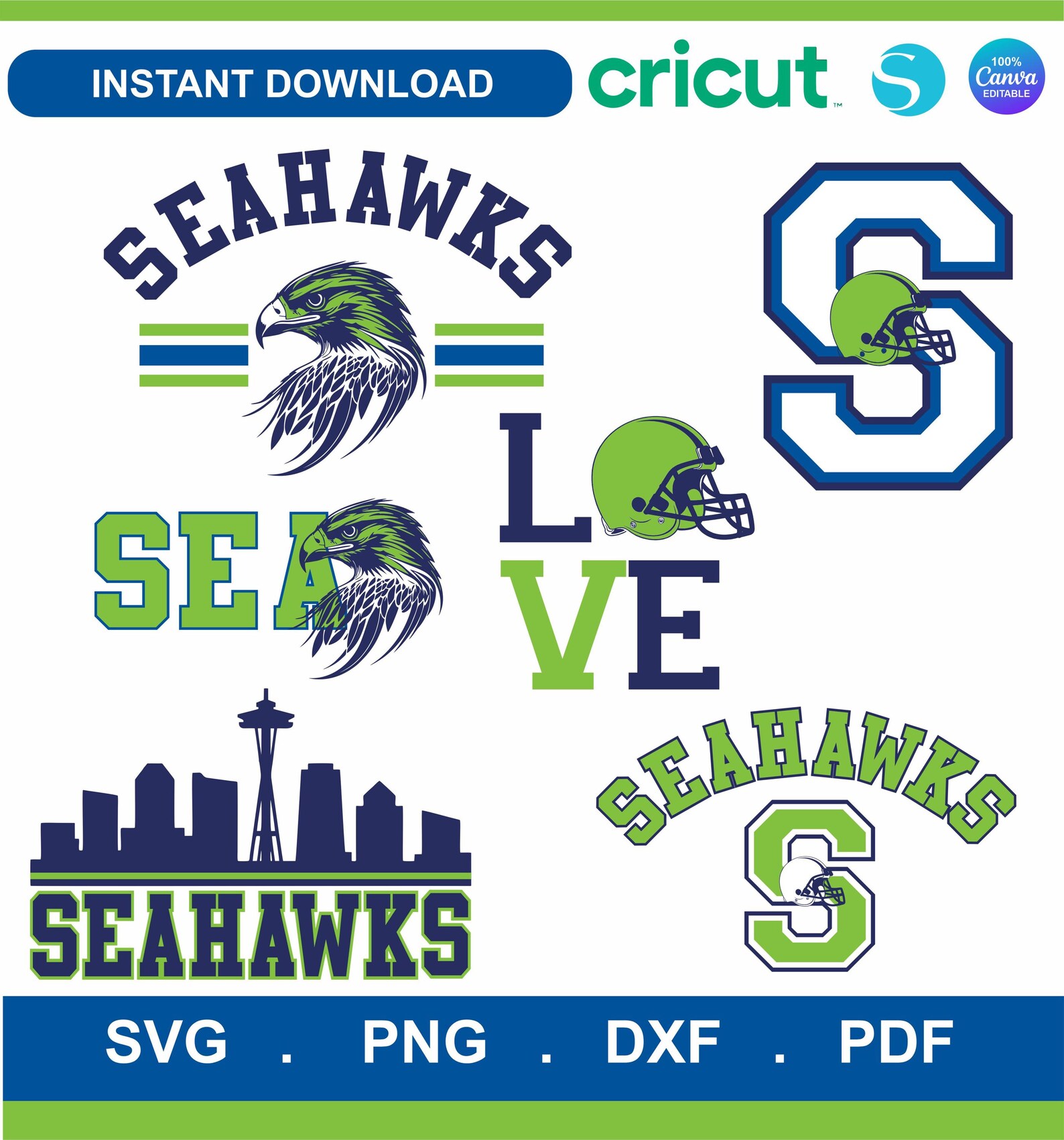 Seahawks SVG Bundle, Seahawks PNG Bundle, Seahawks T Shirt, Seahawks ...