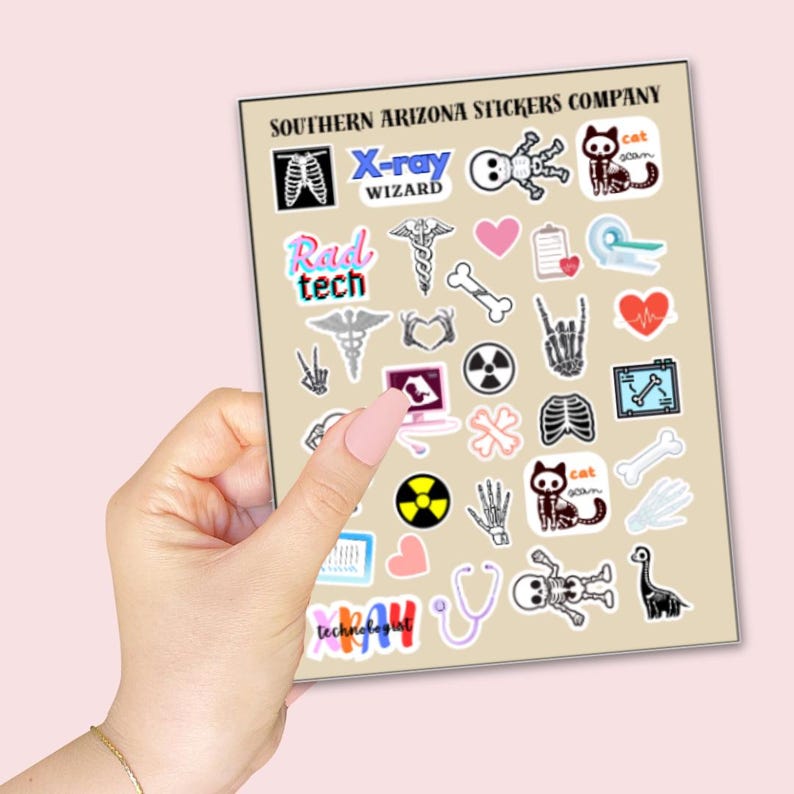 Radiology Technician Stickers, Vinyl Decals, Medical Imaging Stickers ...