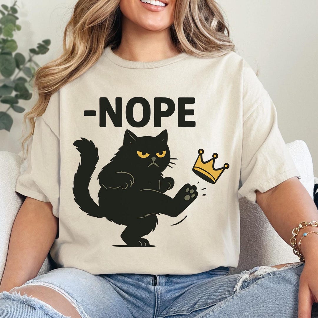 No Kings in America Black Cat Shirt,snarky No Kings in America,no Faux ...