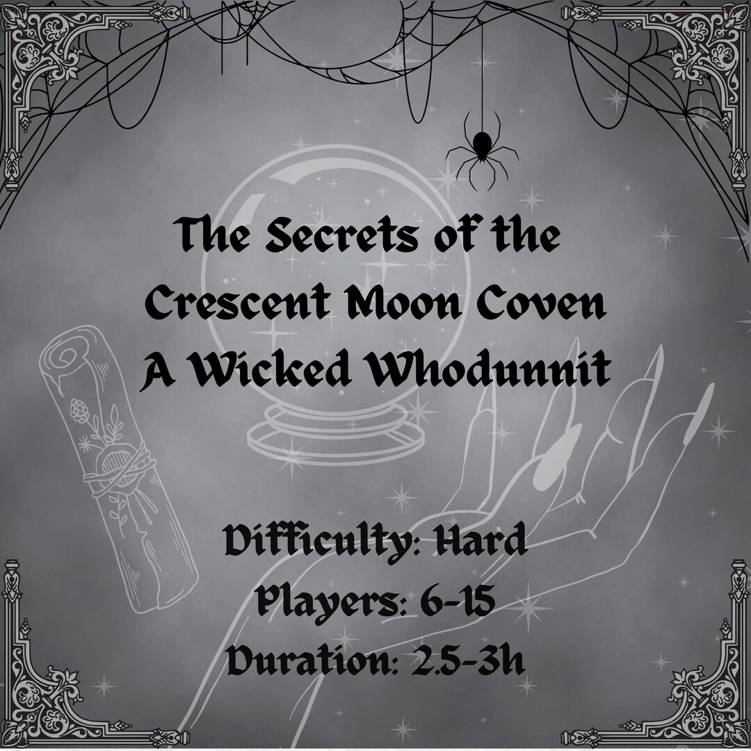 Ultimate Witch Coven Murder Mystery Game | Printable Party Kit for 6-15 ...