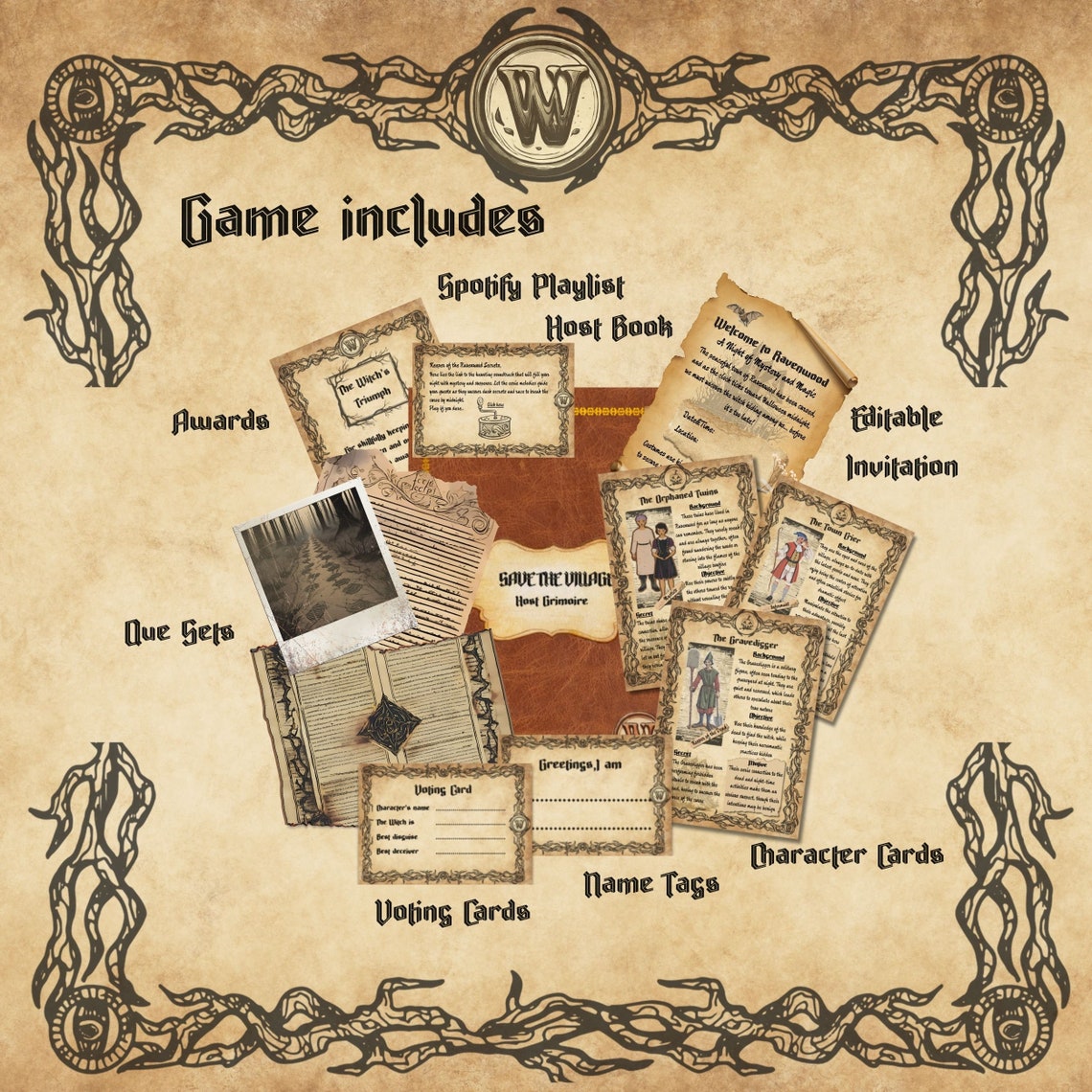 Save the Village: Witch Hunt Murder Mystery Party Game - Halloween ...