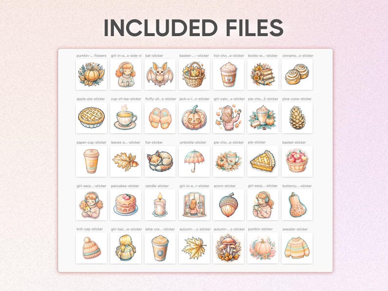 Fall Clipart Bundle, Fall PNG, Autumn Digital Download, Thanksgiving ...