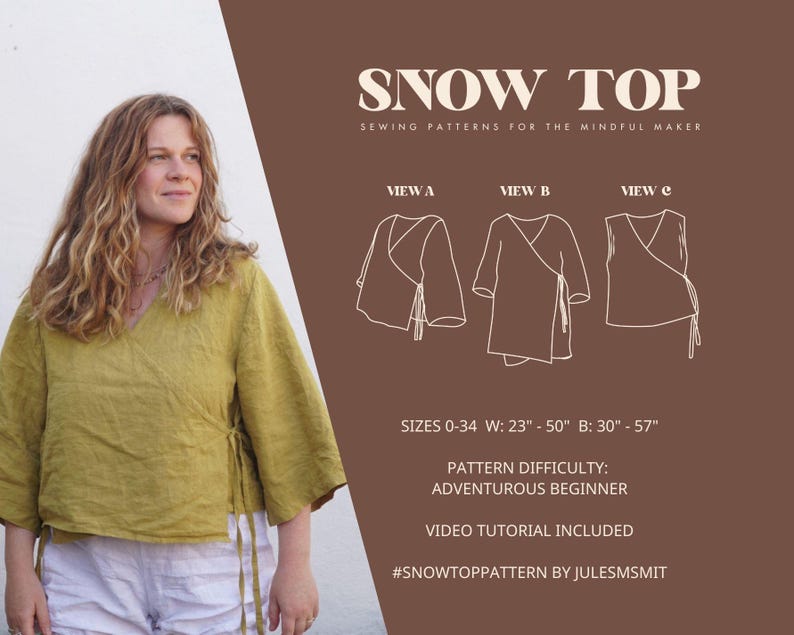 Snow Top Sewing Pattern - Etsy