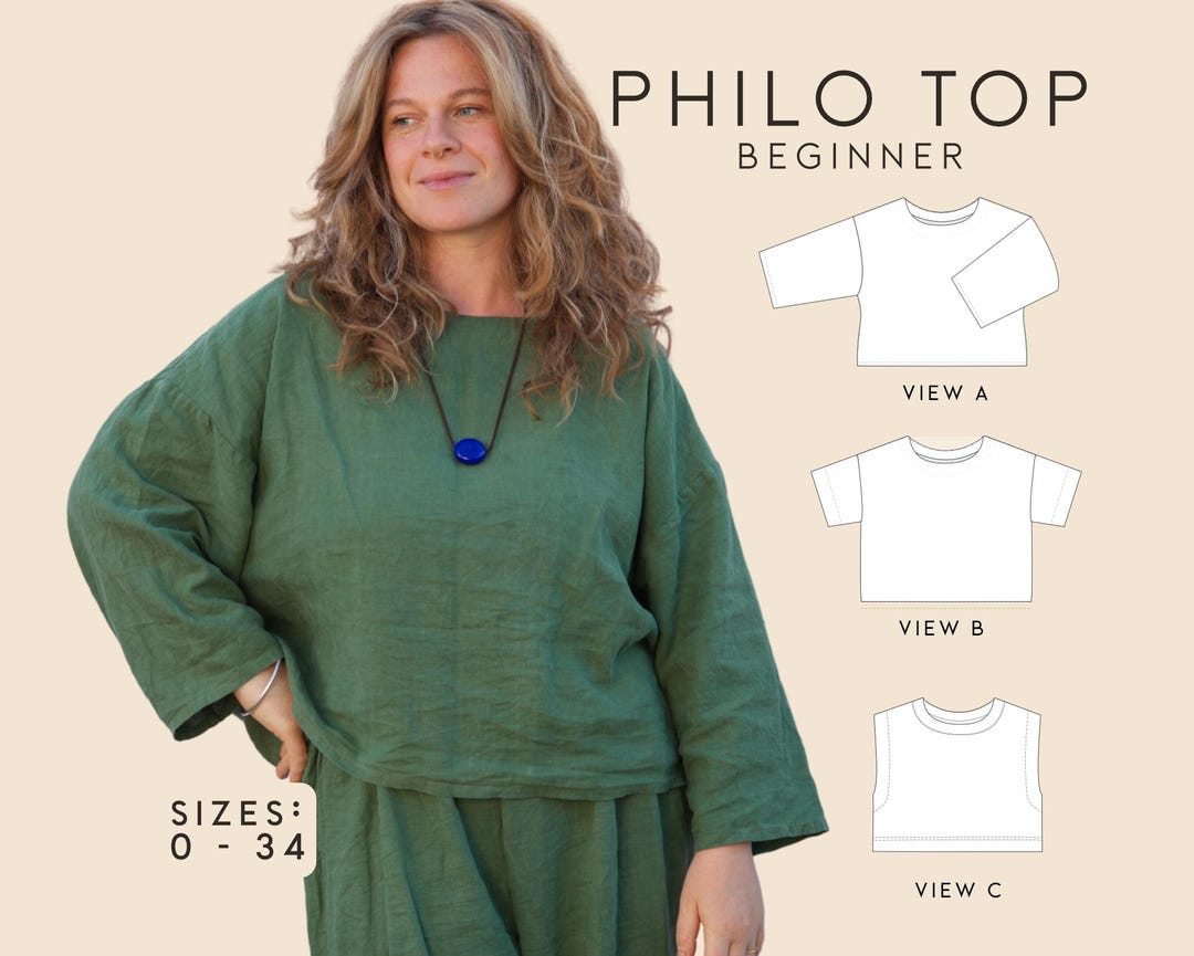 Philo Top Sewing Pattern | Beginner Friendly - Etsy
