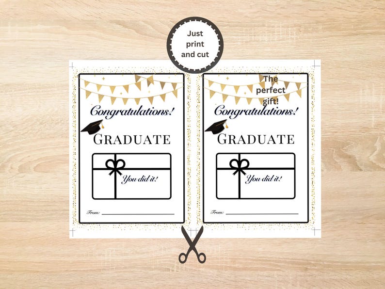 Printable Graduation Gift Card Holder- Graduation Gifts- Congrats Grad ...