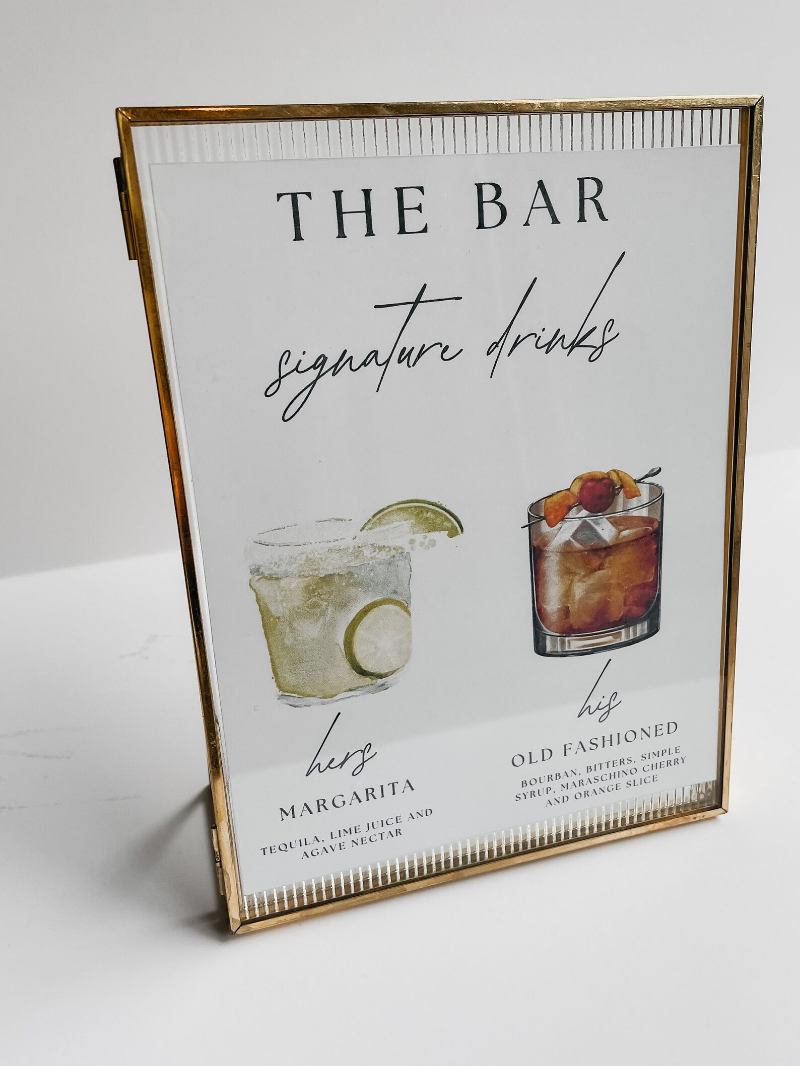 Bar Menu Signature Cocktail Sign for Wedding His and Hers Signature ...
