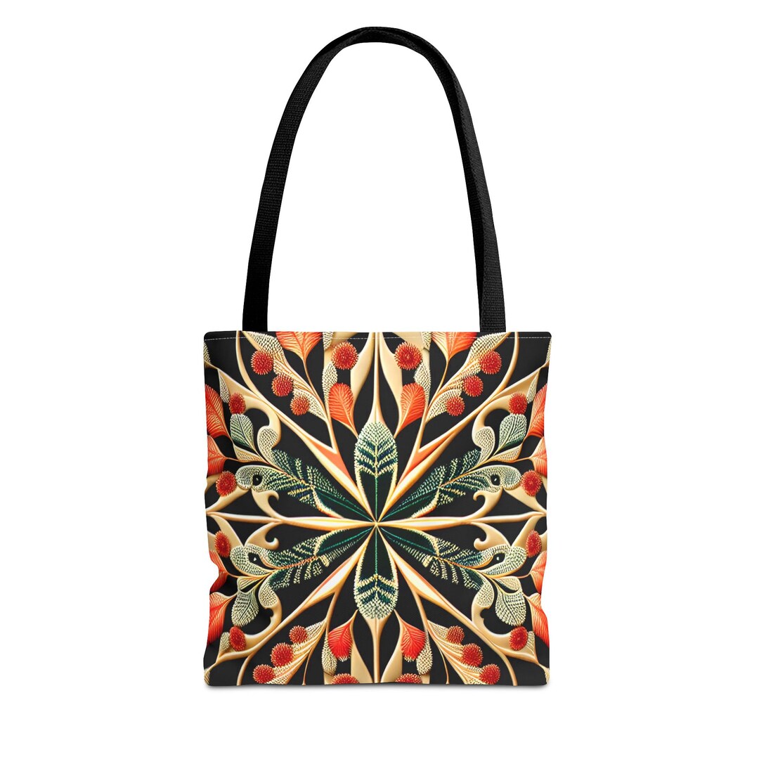 Beautiful Nature Flower Leaf Stylish Pattern Tote Bag AOP Fashion Bag ...
