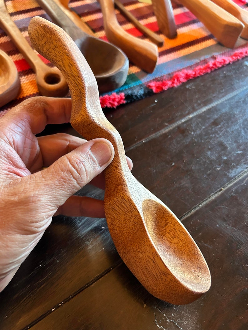 Handmade Wooden Spoon African Mohagany - Etsy UK