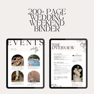Wedding Day Binder | 200+ Pages Digital Wedding Itinerary and Bridal ...