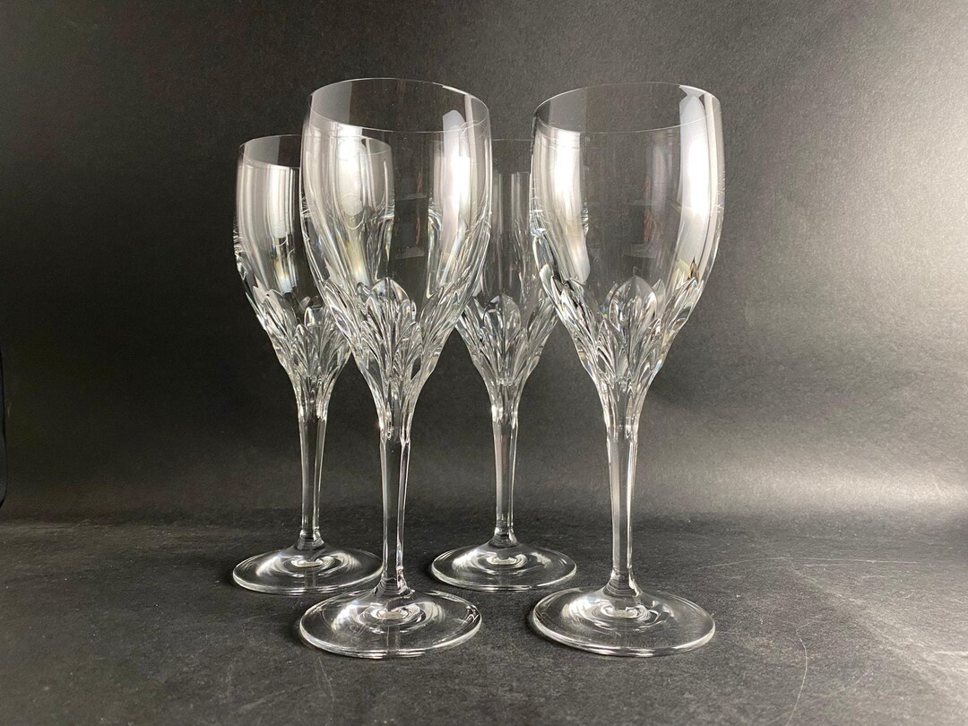 Gorham Diamond Clear Water/wine Goblets - Set of 4 Fine Crystal ...
