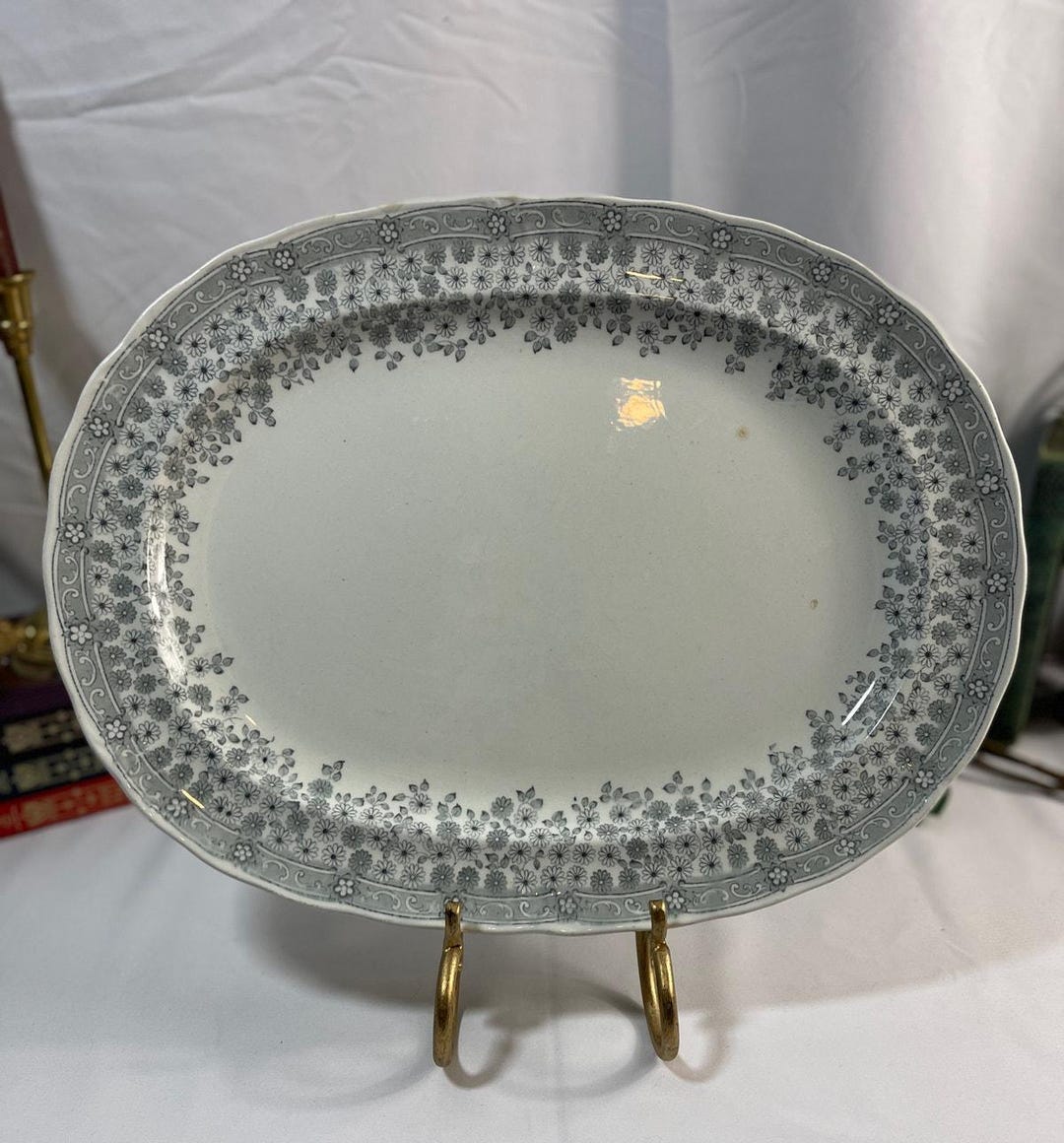 Antique Numbered LS and S Columbus Furnivals 16 Platter 1852 ...