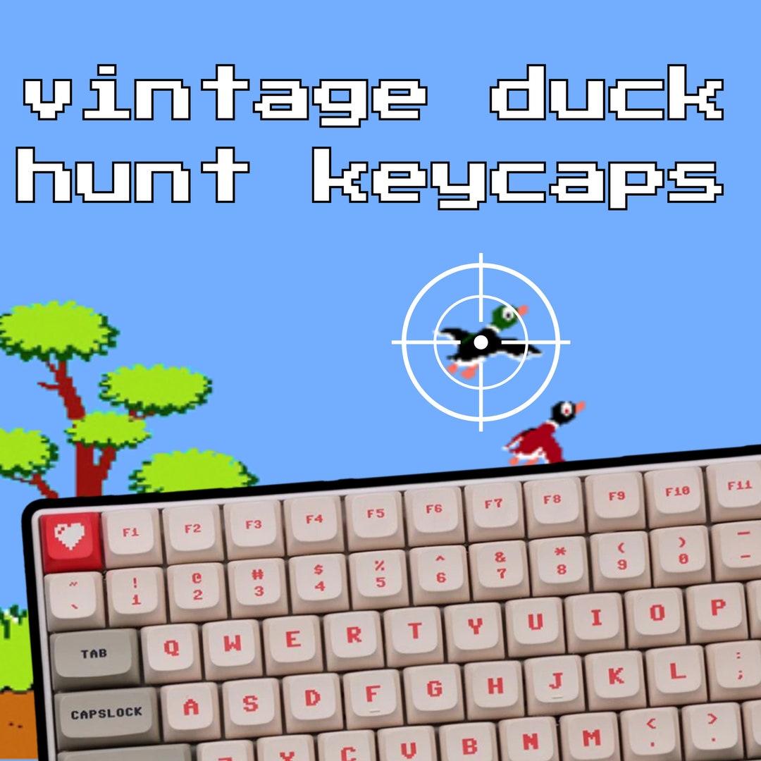 Duck Hunt Keycaps Set Vintage Keycaps Anime Like 138 Keys Keycaps - Etsy