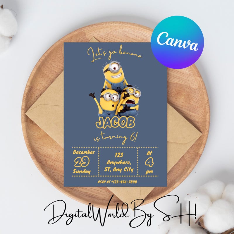 Minion Invitation - Etsy