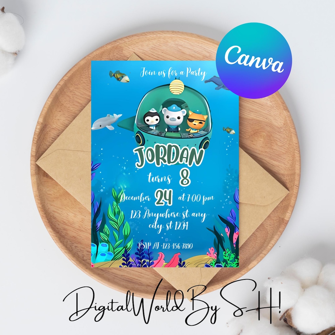 Editable Octonauts Birthday Invitation Printable Octonauts Kids ...