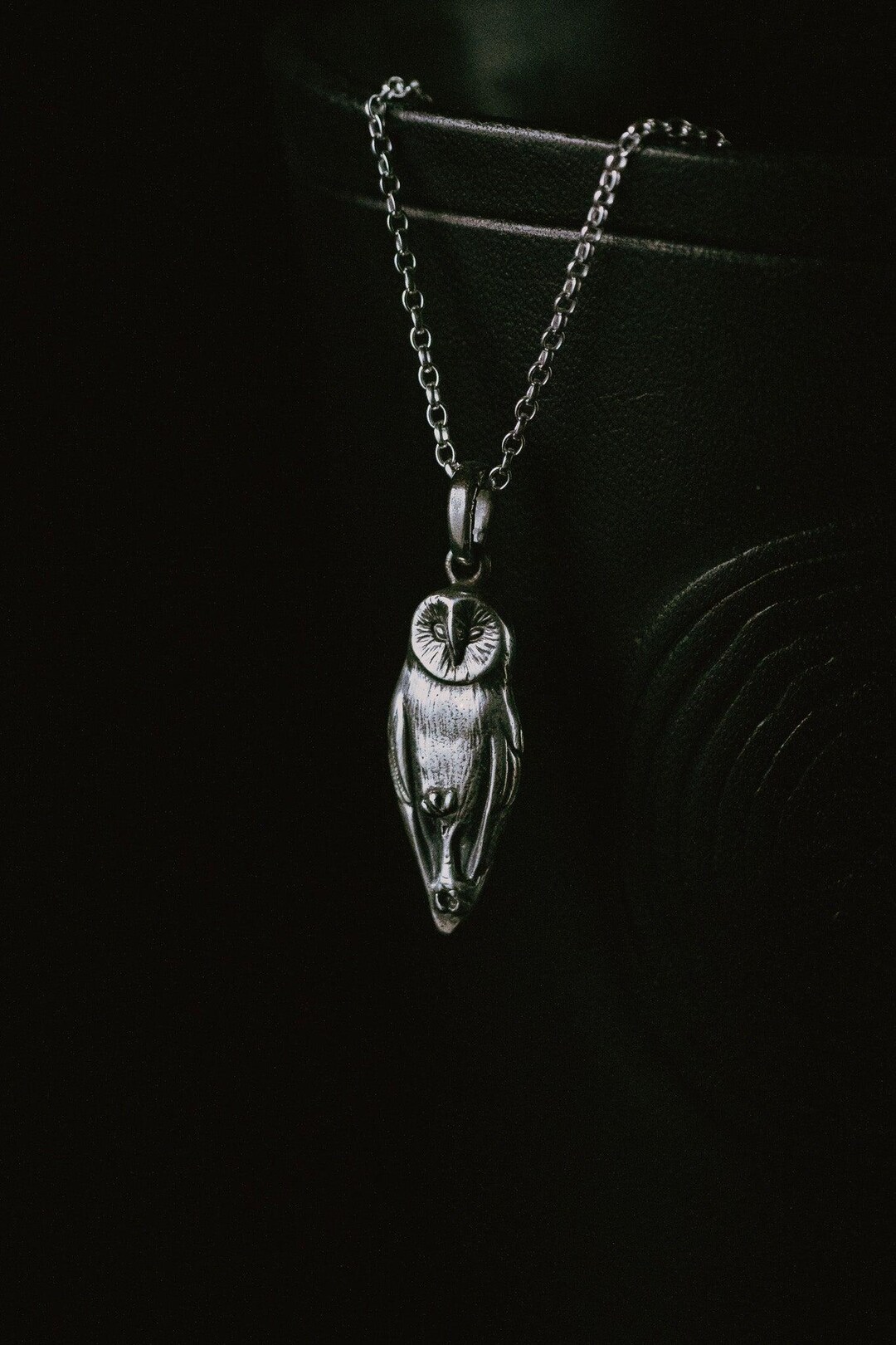 Recycled Sterling Silver Barn Owl Pendant – Celtic Spirit Talisman - Etsy