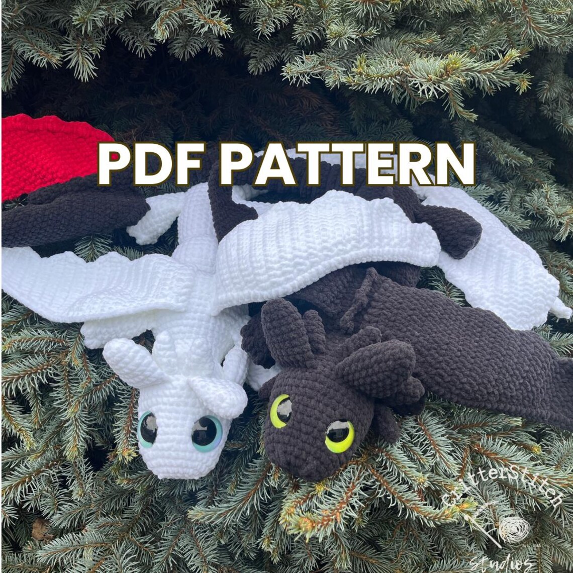Nightshade the Fury Dragon Crochet Pattern (downloadable PDF) - Etsy