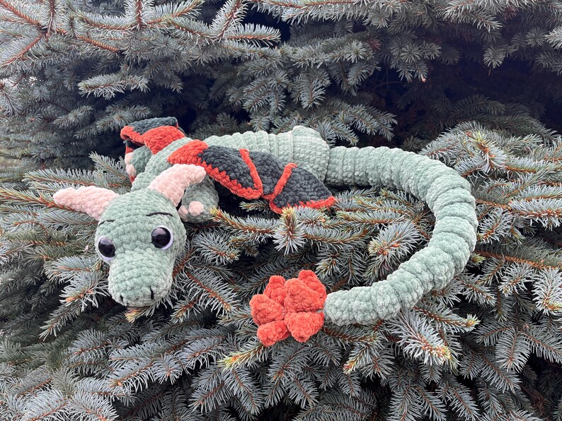Archie the Articulated Dragon Crochet PATTERN (downloadable PDF) - Etsy
