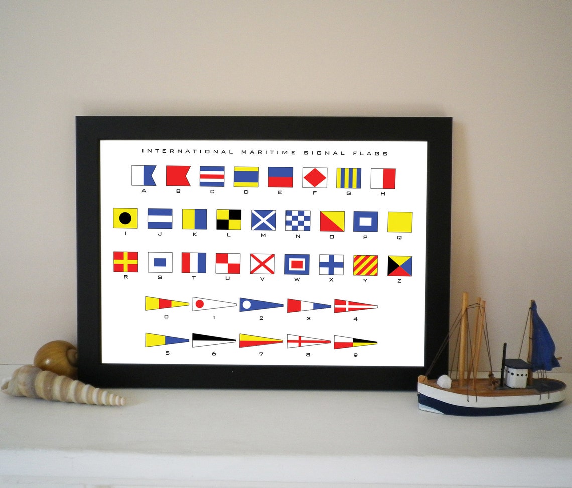Maritime Signal Flags Alphabet Print - Etsy