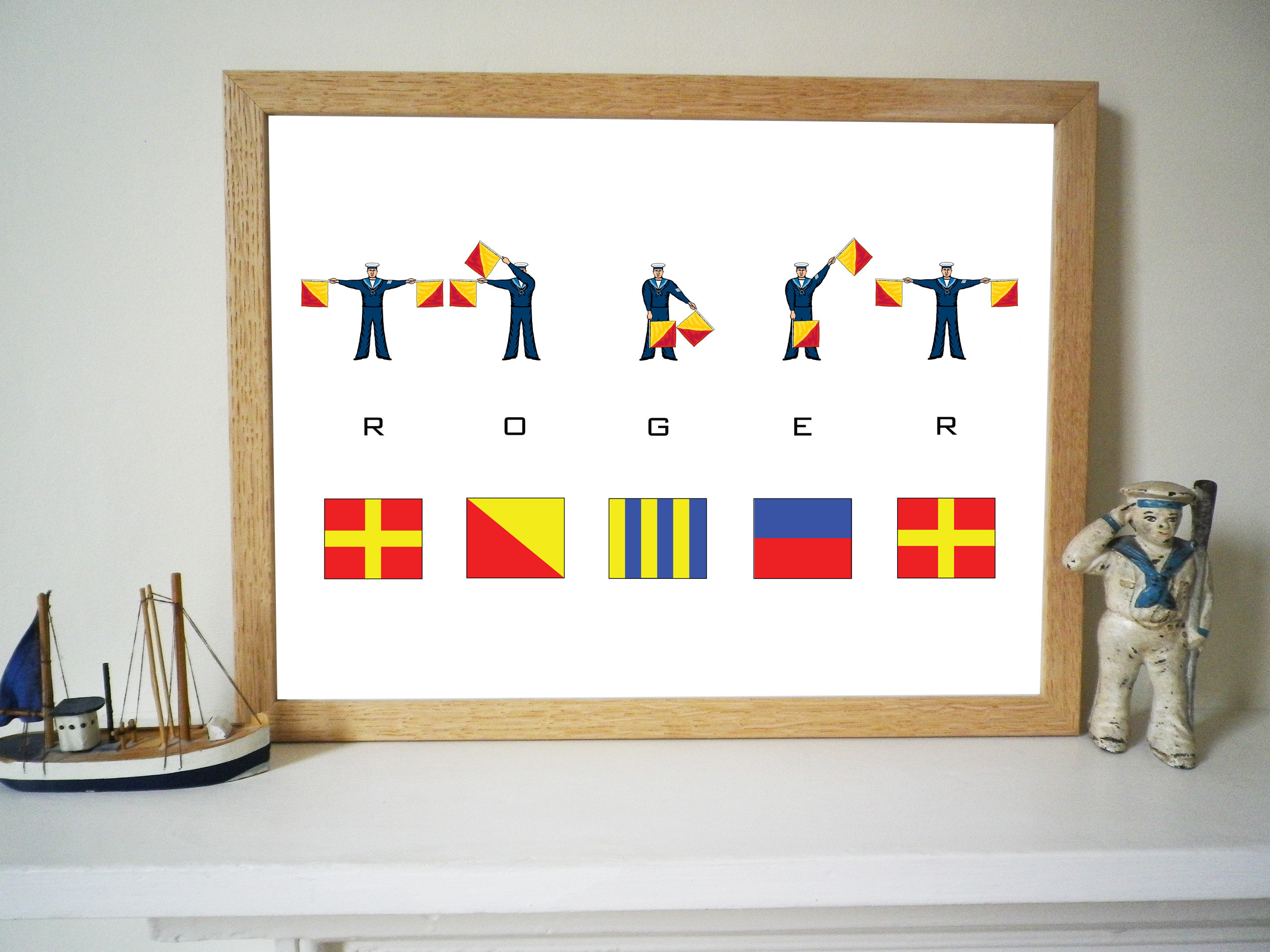 Personalised Signal Flags and Semaphore Flags Name Print - Etsy