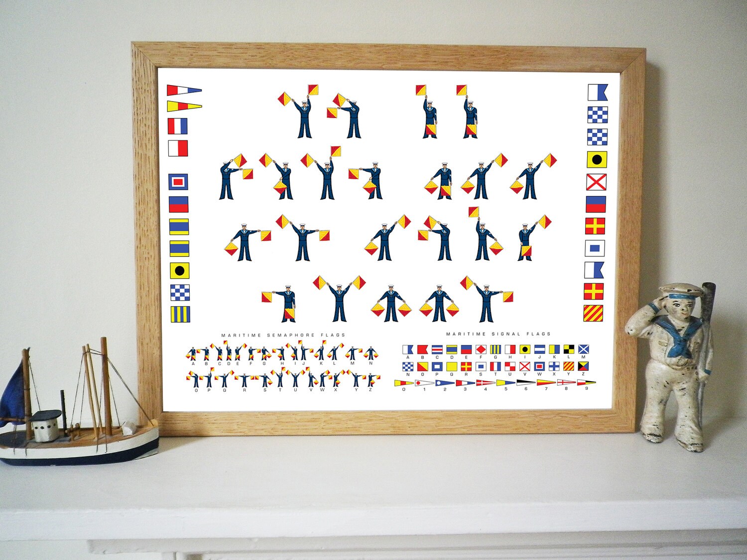 Personalised Nautical Signal and Semaphore Flags Wedding, Engagement or ...