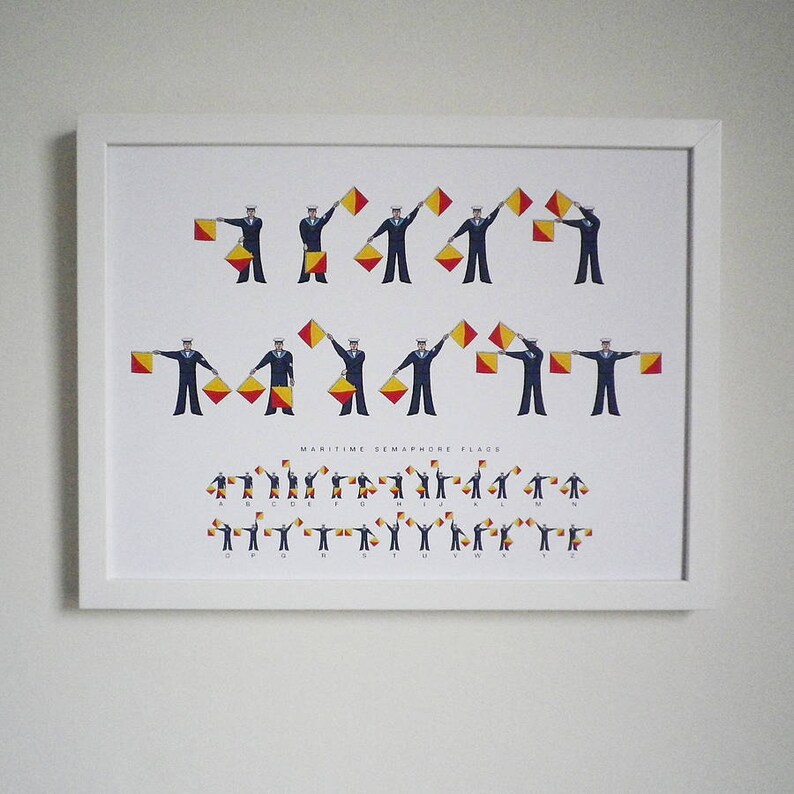 Personalised Maritime Semaphore Flags Message Digital Download Print - Etsy