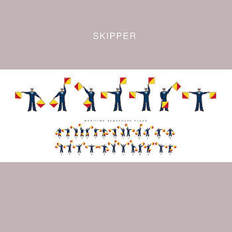 Maritime Semaphore Flags Name Print (can Be Personalised) - Etsy