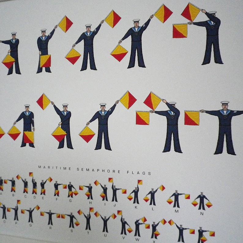 Personalised Maritime Semaphore Flags Message Digital Download Print - Etsy
