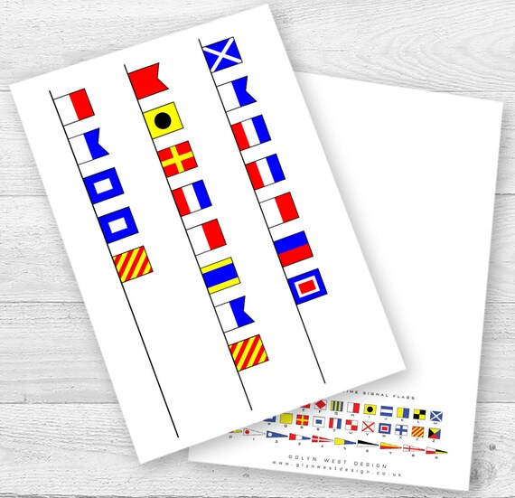 Personalised Signal Flags Birthday Card | Etsy