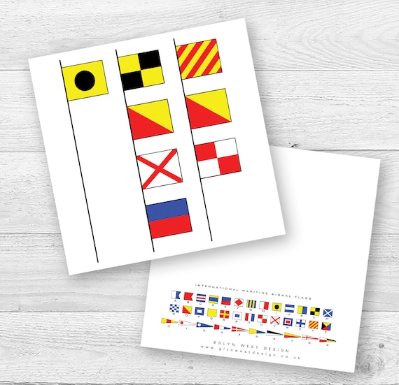 I Love You Signal Flags Card | Etsy