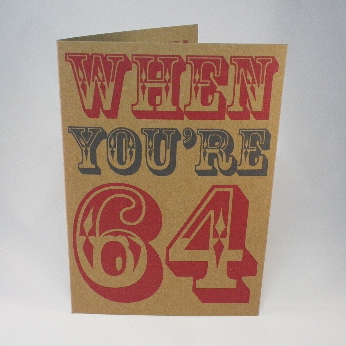 When You're 64 Card Recycled Birthday Card - Etsy