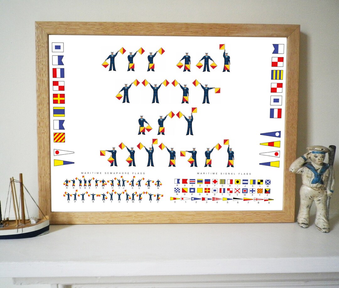Personalised Nautical Signal and Semaphore Flags Wedding, Engagement or ...