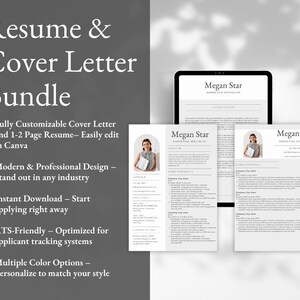 ATS Friendly Resume Cover Letter Template Word, Pages, Google Docs, ATS ...