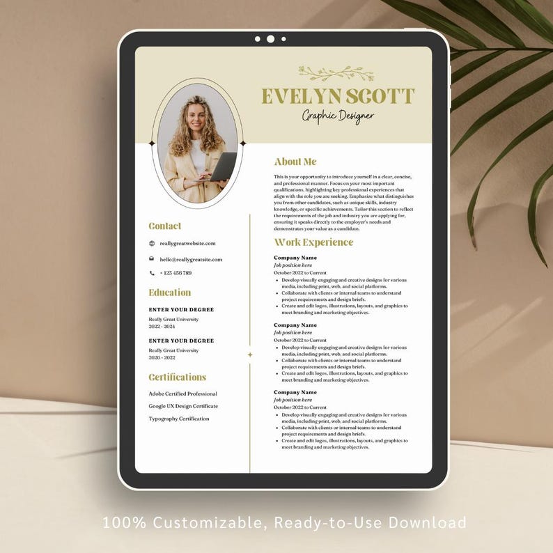 ATS Friendly Resume Template Word, Pages, Google Docs, ATS Resume, ATS ...