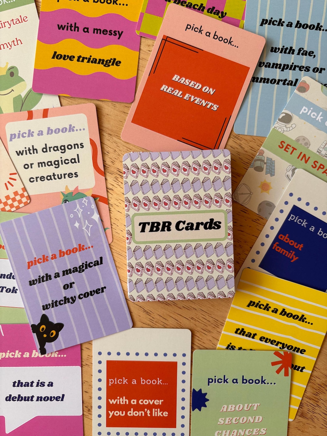 TBR Cards, Reading Prompt Cards, Bookish Gifts, Booktok Merch - Etsy