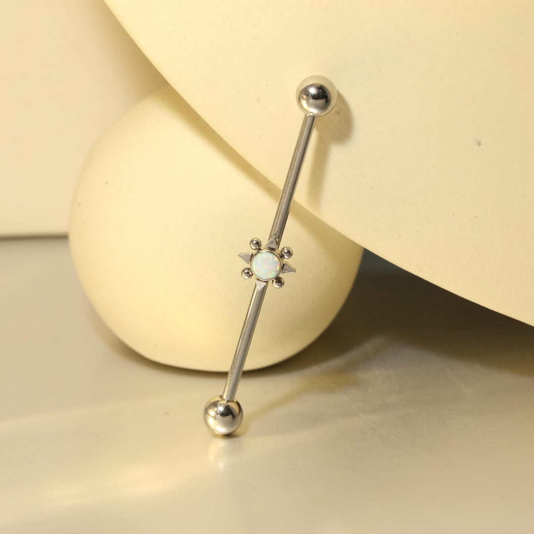 Solar System Industrial Piercing Jewelry Round Opal Cartilage Earring ...