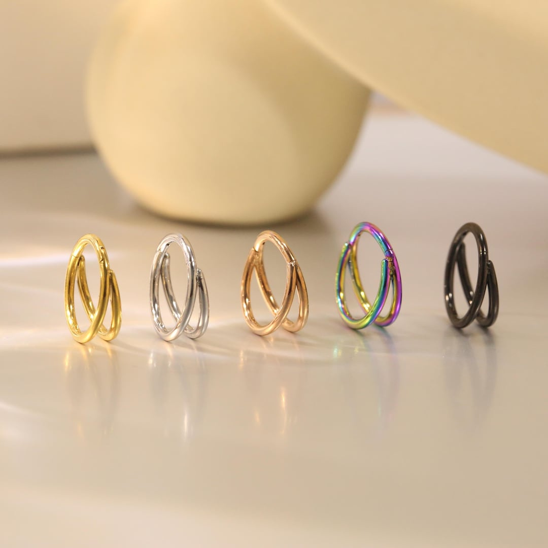 Beautiful Unique Double Open Nose Ring Nose Ring Piercing Jewelry ...