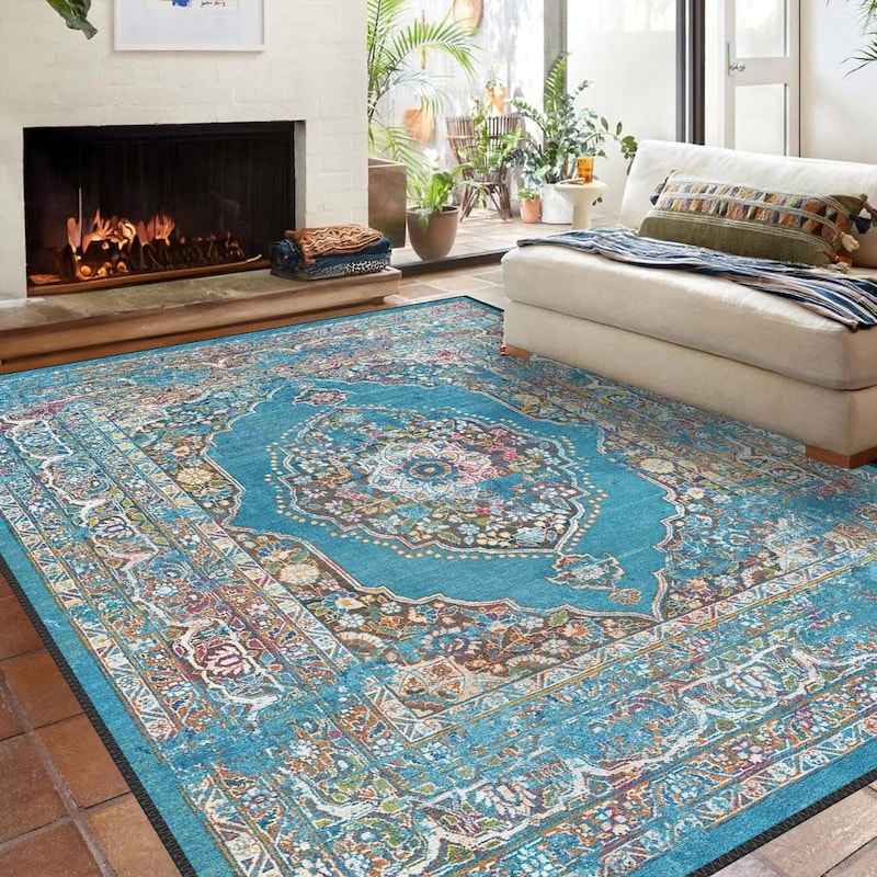 Turquoise Rug - Etsy