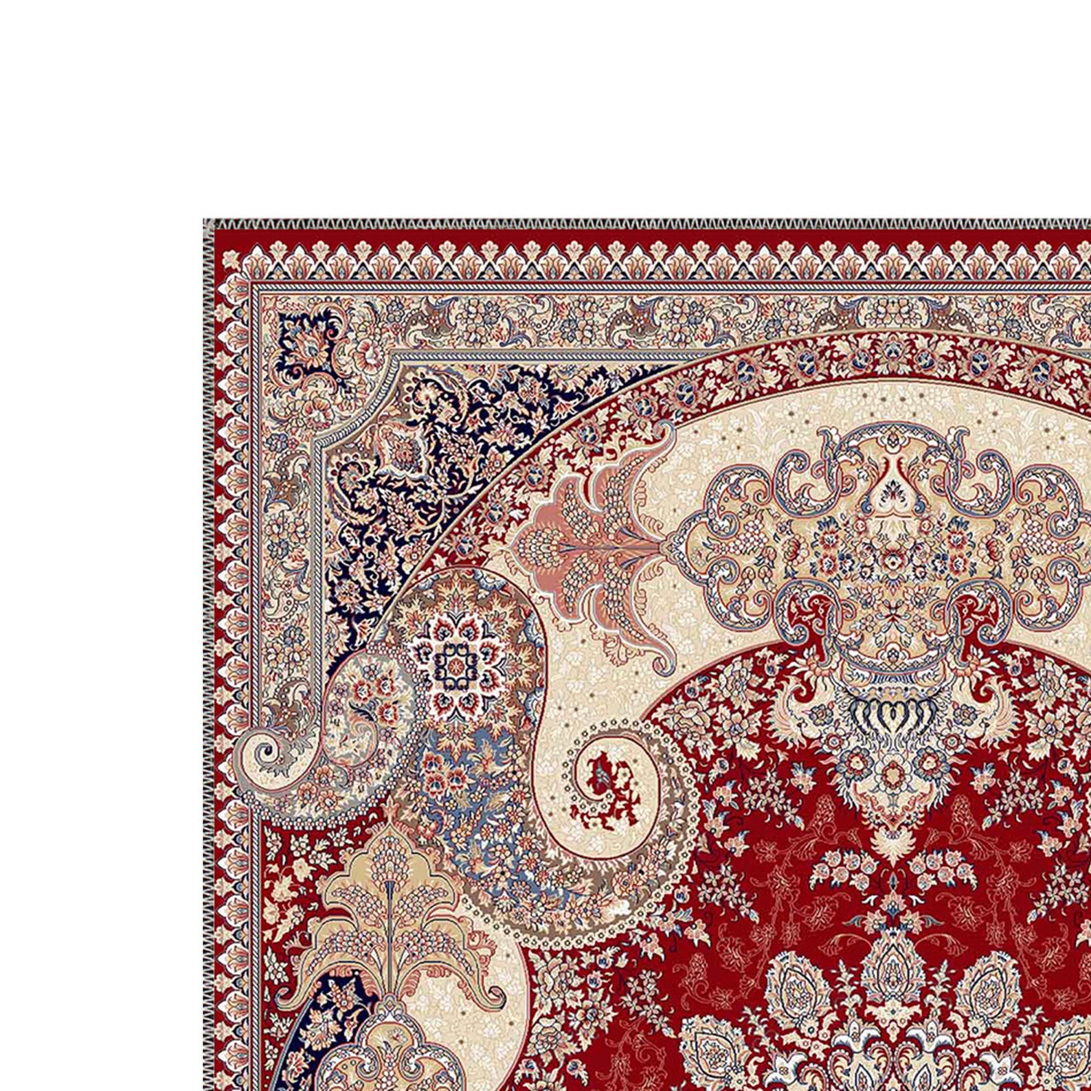 Red Persian Style Rug | Luxury Area Rug | Traditional Living Room Rug ...