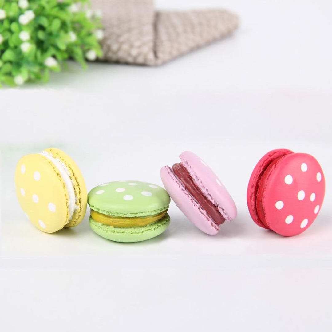 Macaron Fridge Magnets – Colorful Polka Dot Kitchen Decor, French ...