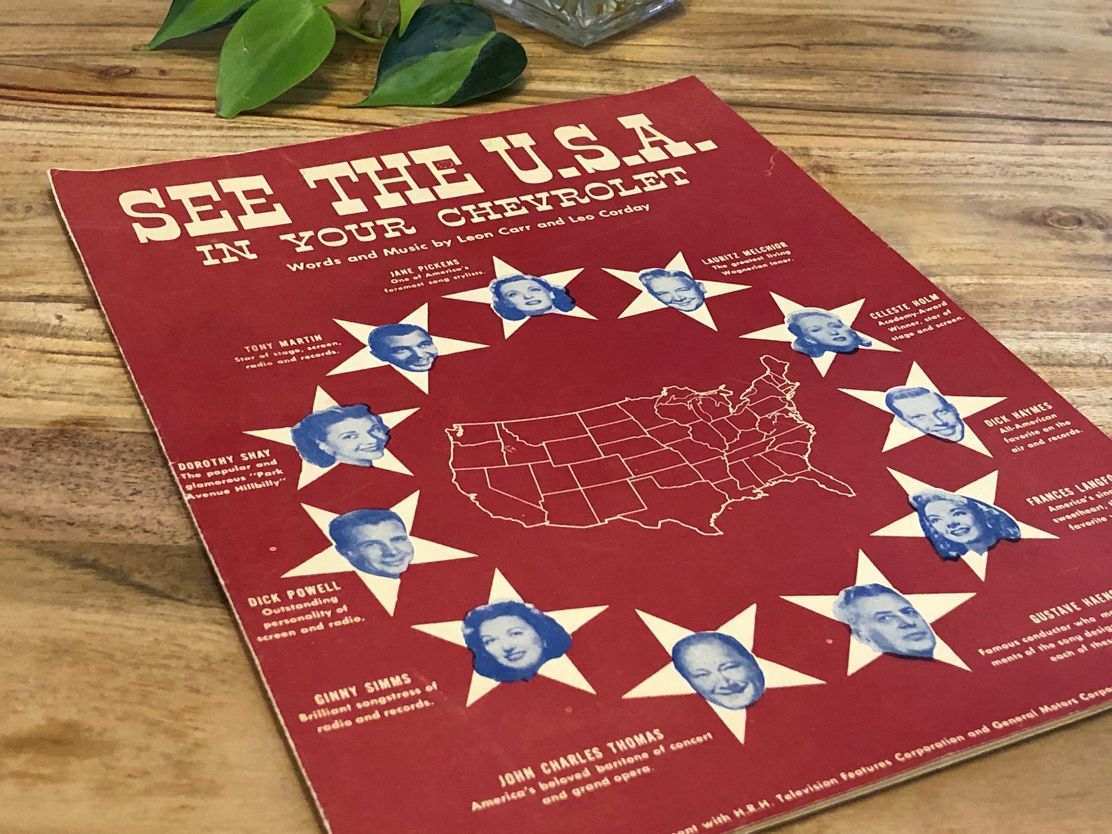 See the USA in Your Chevrolet Chevy Car Roadtrip Song 1950 | Etsy