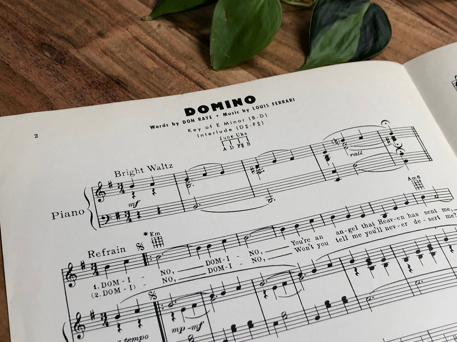 Domino Song Don Raye Louis Ferrari Bing Crosby 1951 Pickwick - Etsy