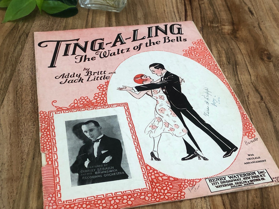 The Waltz of the Bells Ting-a-ling Song 1926 Sheet Music by Addy Britt ...