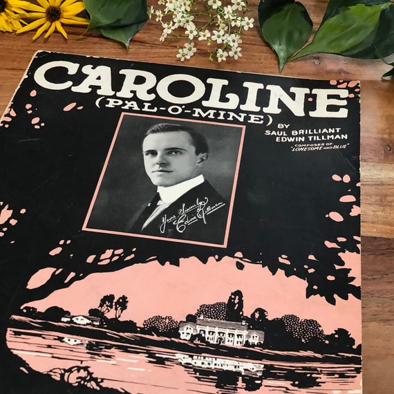 Caroline Pal O Mine Song Sheet Music Piano Solo Saul Brilliant - Etsy