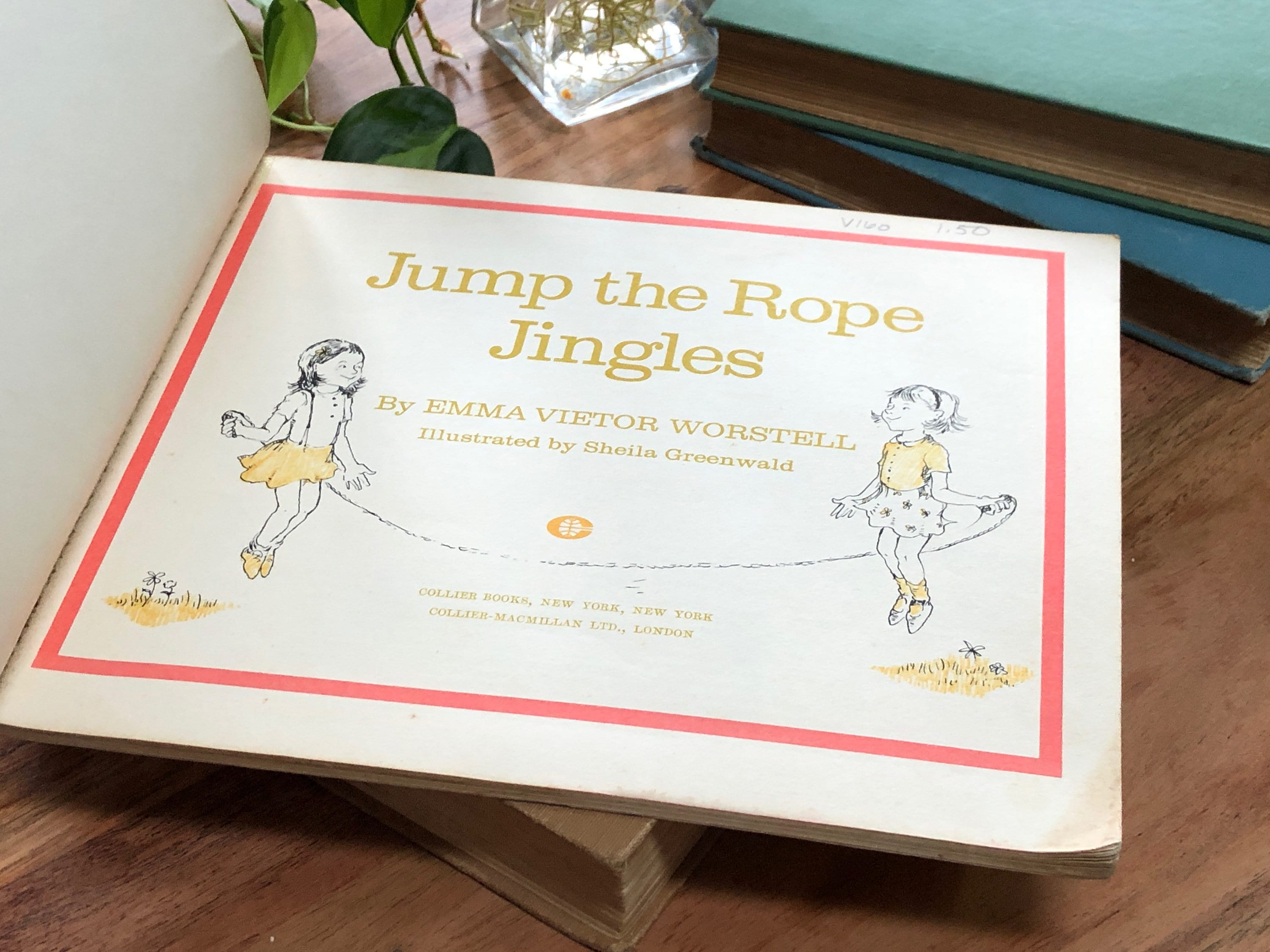 Jump Rope Jingles Book Children's Book Vintage Distressed | Etsy