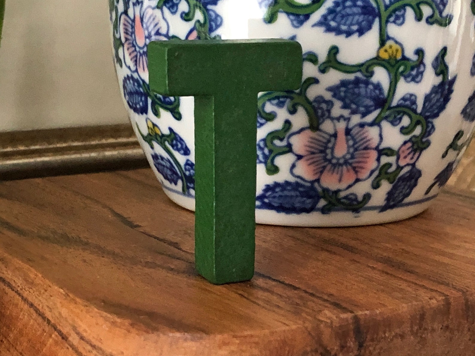 Letter T Green Wooden Alphabet Block Vintage Distressed Toy - Etsy