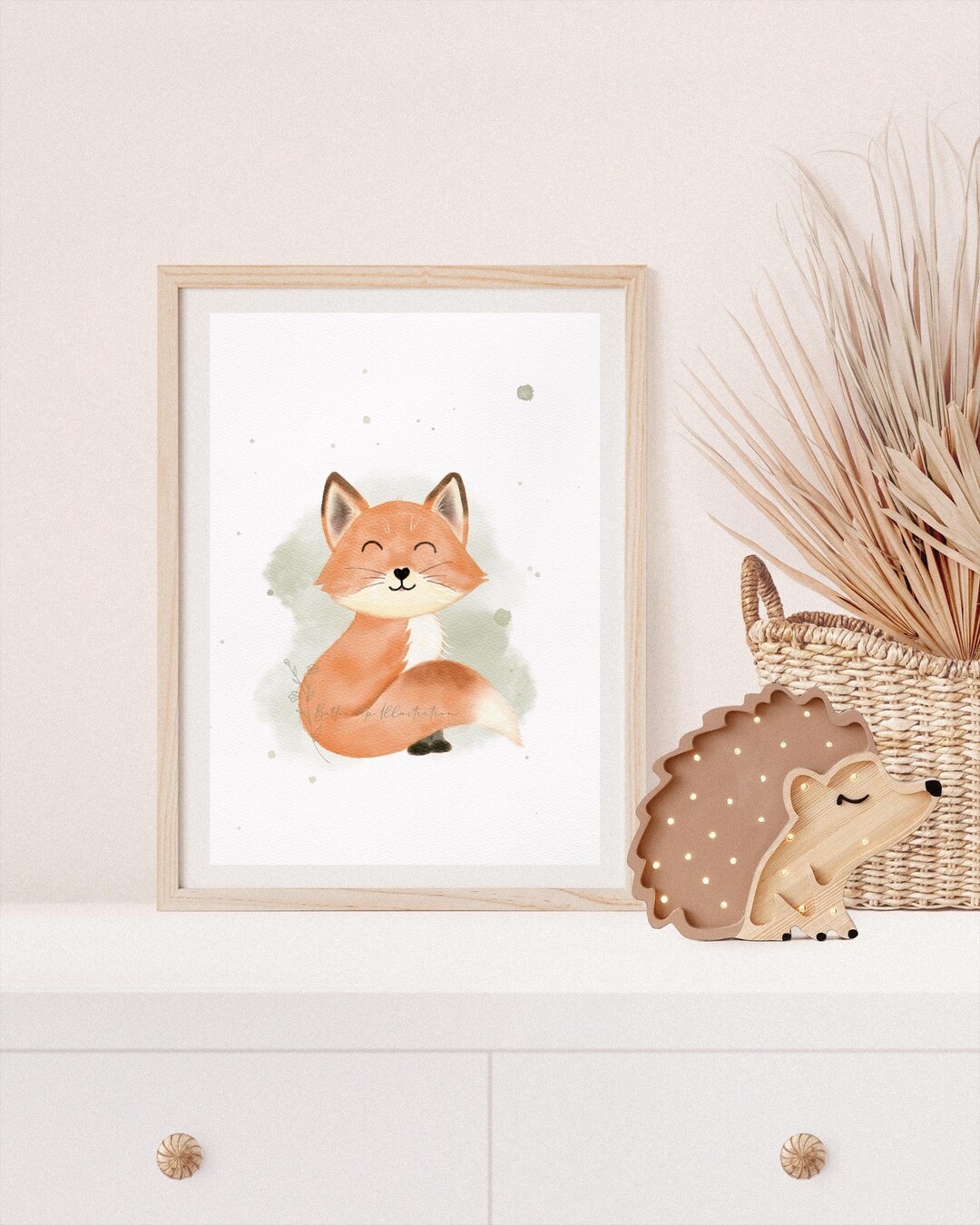 Poster Fox A4 Children's Poster Poster Children's Room Baby Gift Girl ...